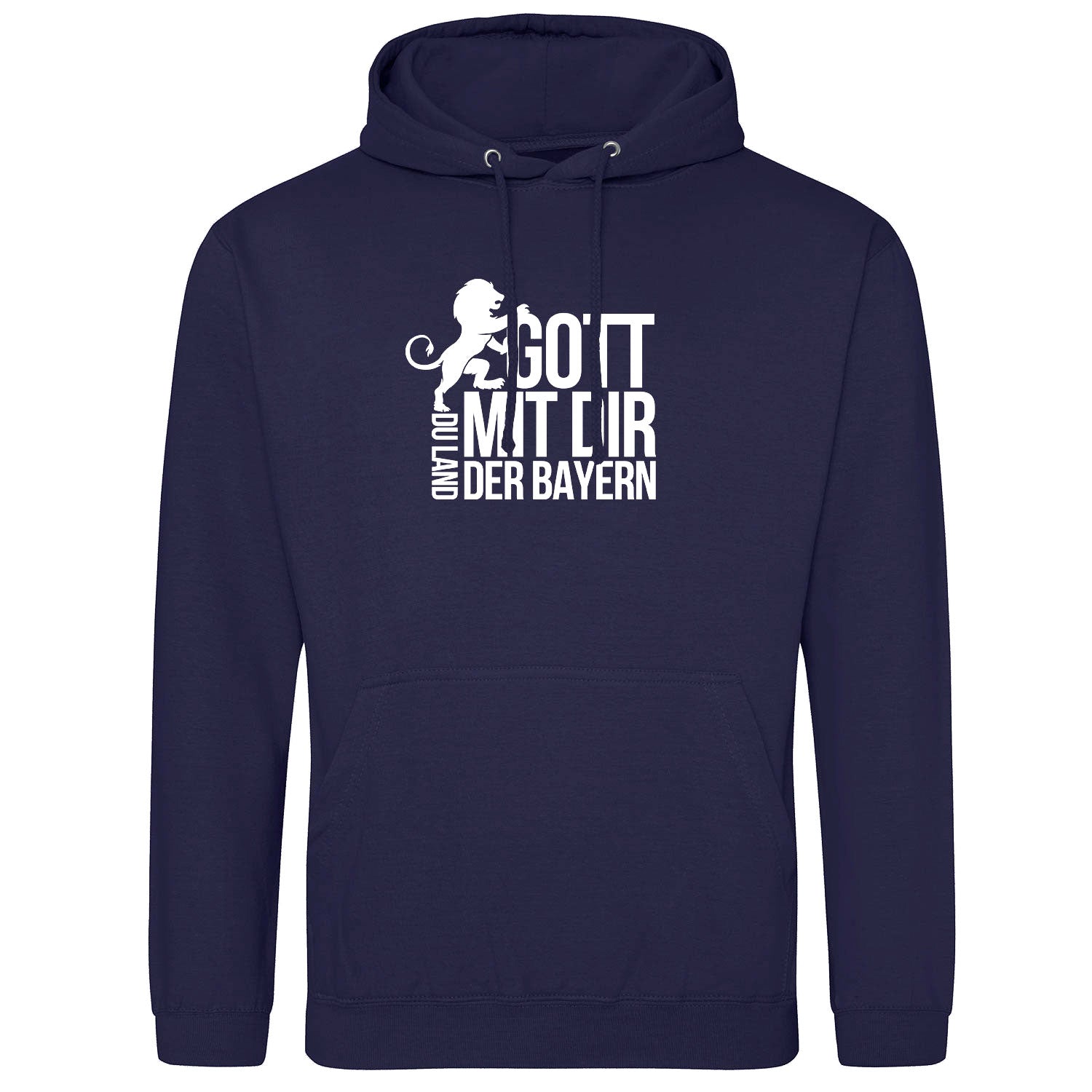 Bayerischer Trachten Hoodie - Gott mit Dir du Land der Bayern